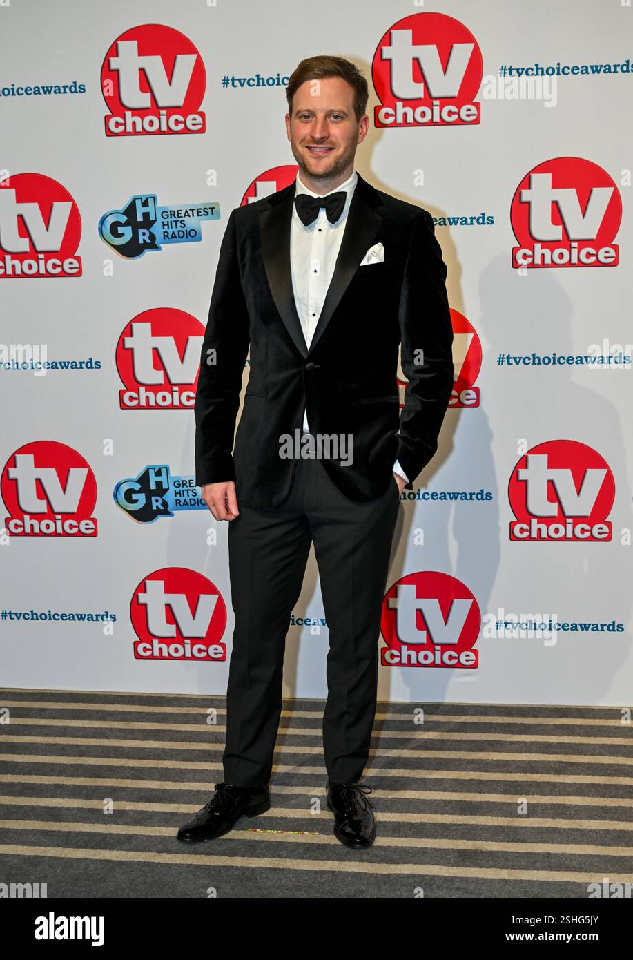 London, UK. 10th Feb, 2025. Nicholas Ralph attends the TV Choice Awards ...