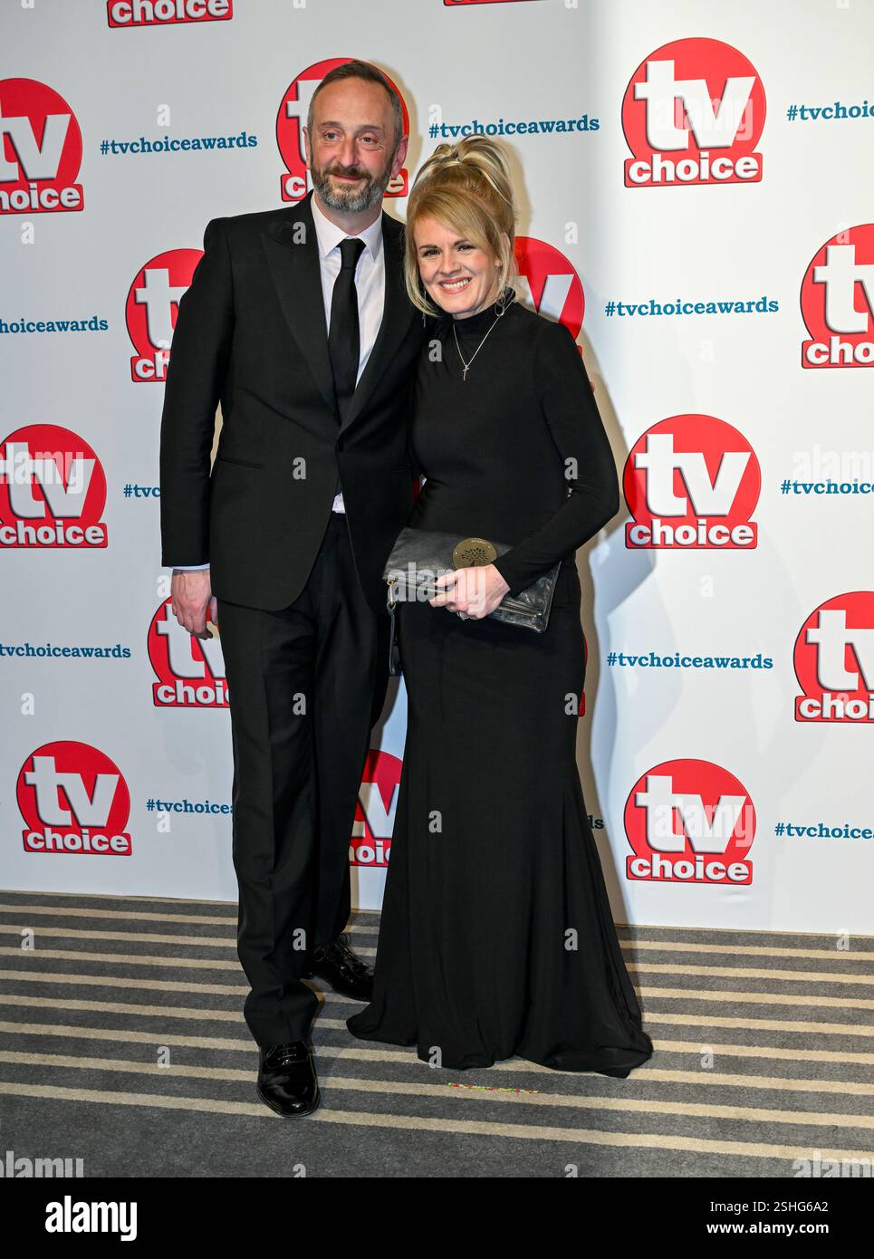 London, UK. 10th Feb, 2025. Steve Edge and Sally Lindsay attend the TV ...
