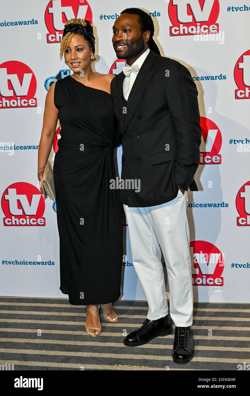 London, UK. 10th Feb, 2025. Stuart Douglas (R) and guest attend the TV ...