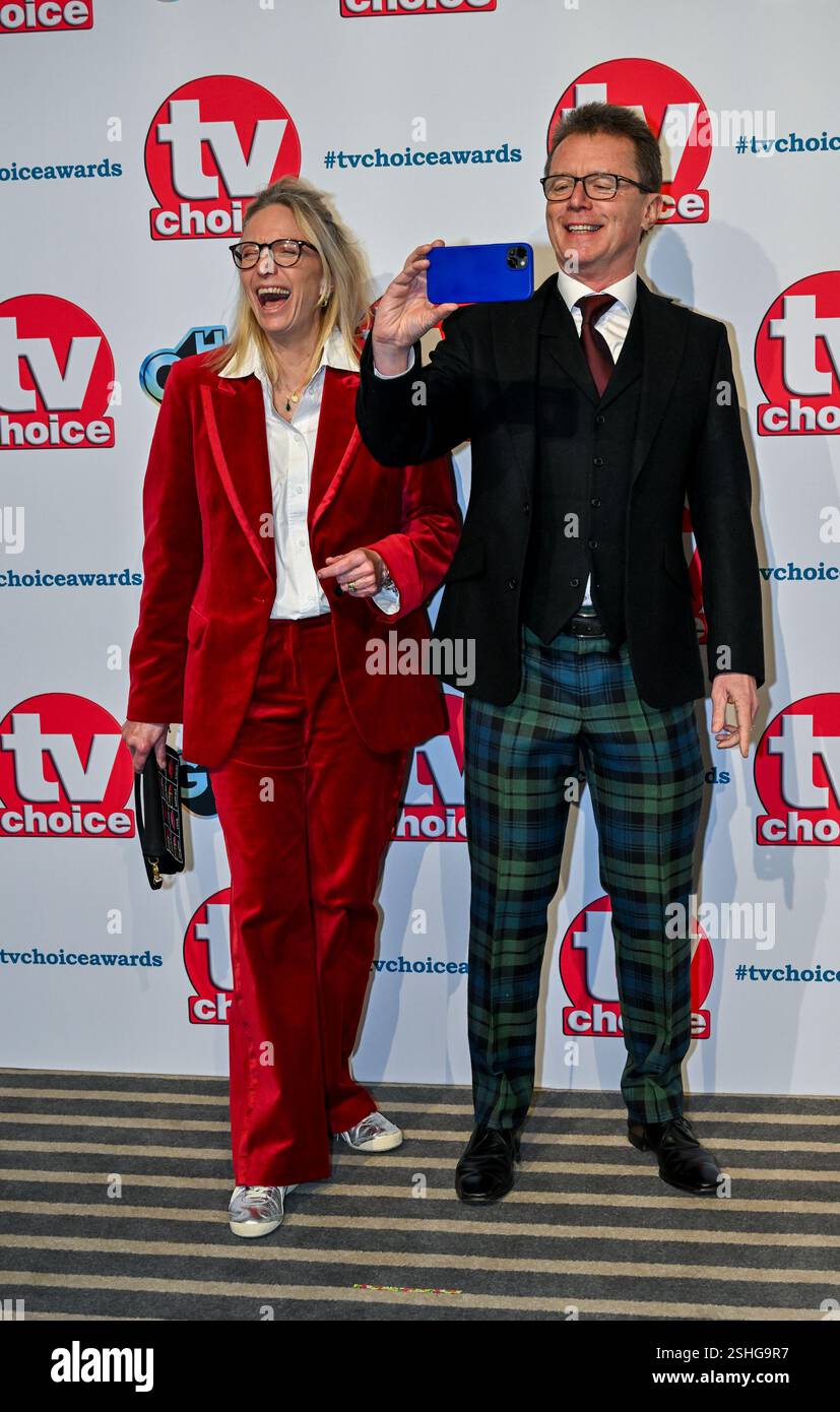 London, UK. 10th Feb, 2025. Christina Ritchie and Nicky Campbell attend ...