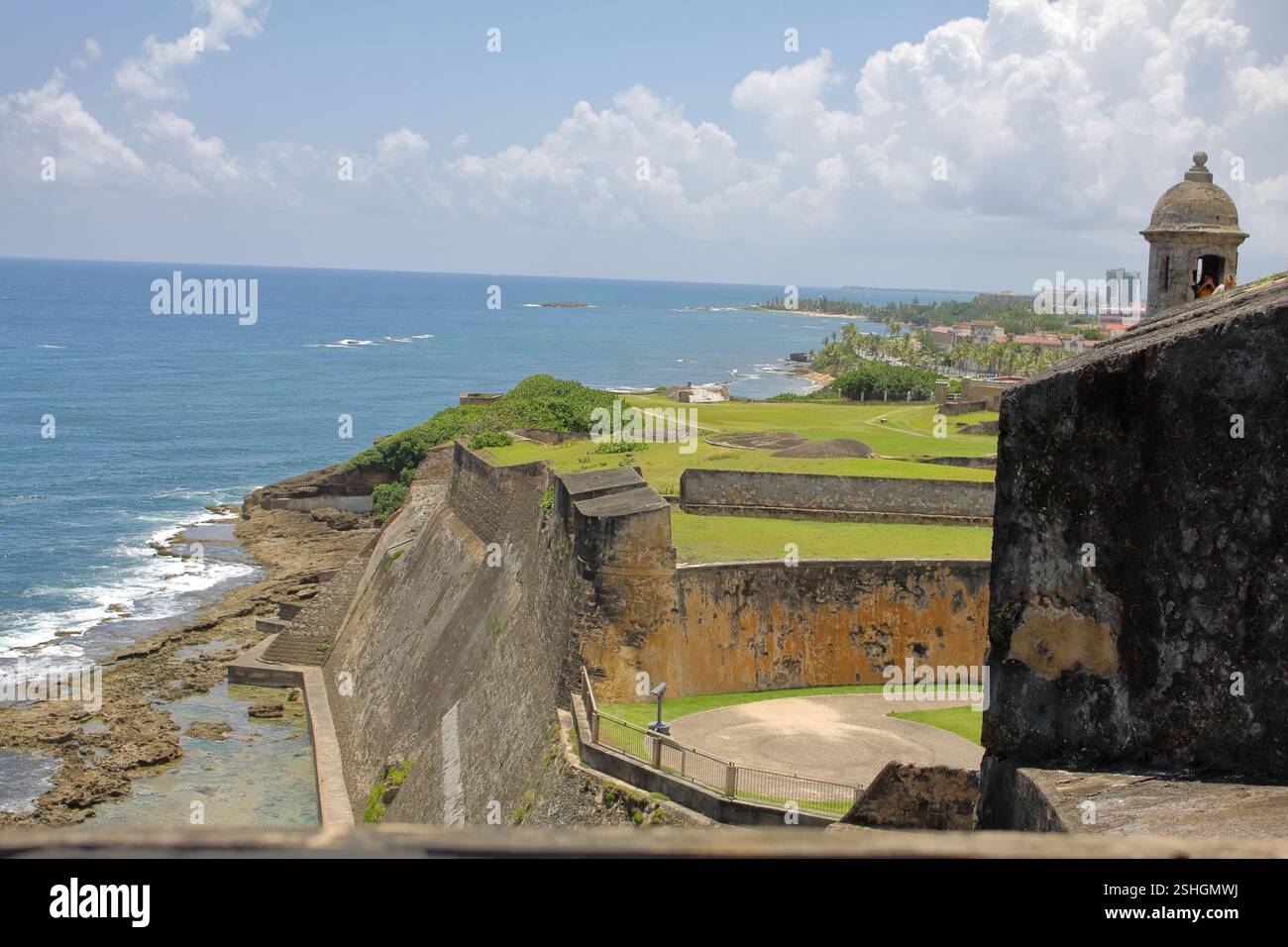 Fuerte San Cristobal View of the Atlantic Ocean Puerto Rico Stock Photo ...