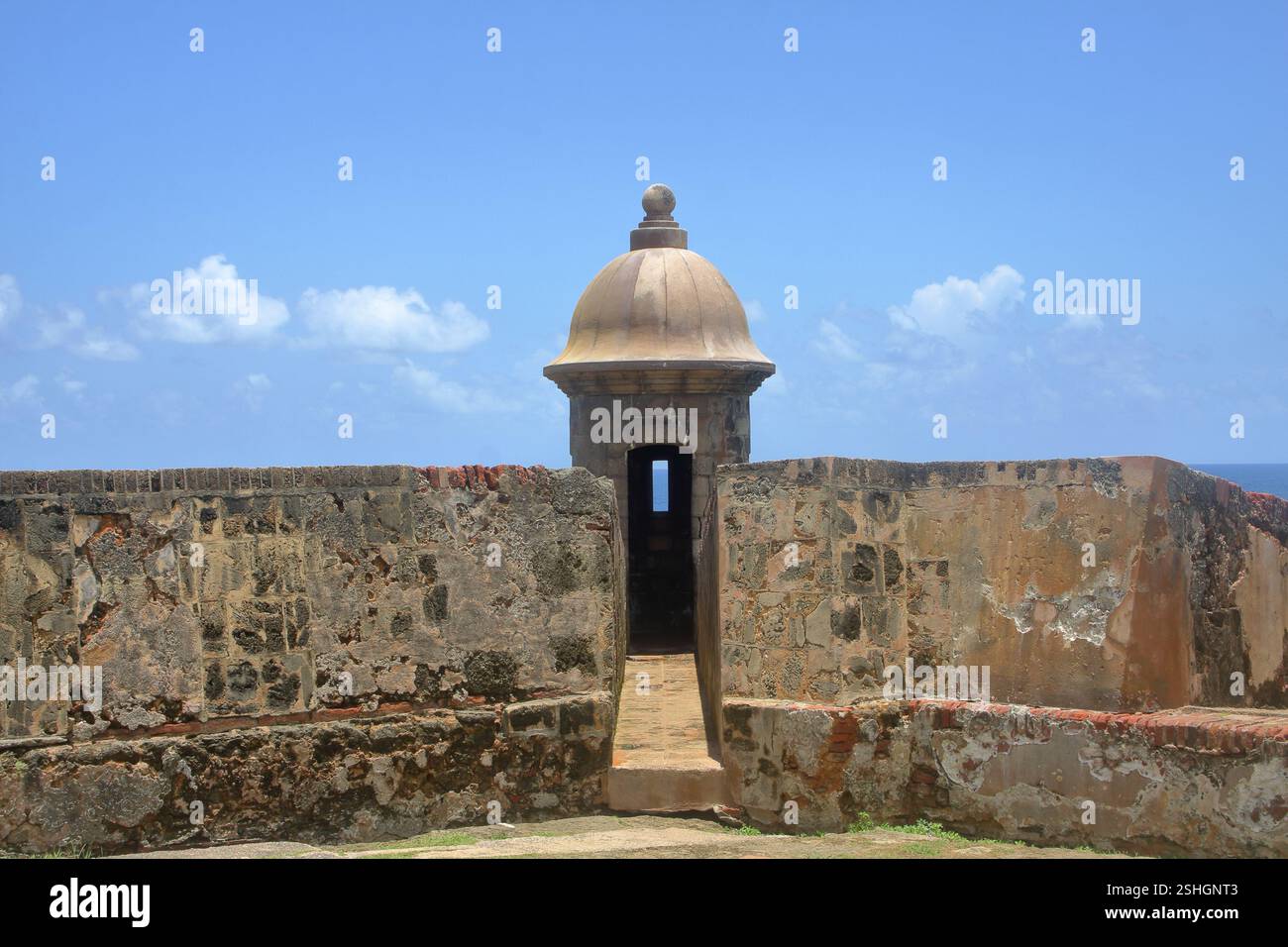Garita en Castillo del Morro Puerto Rico Stock Photo - Alamy