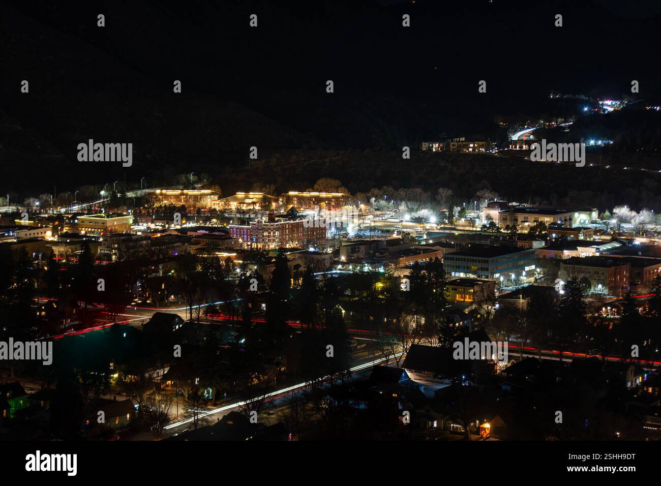 Downtown Durango, Colorado at Night Long Exposure Stock Photo - Alamy