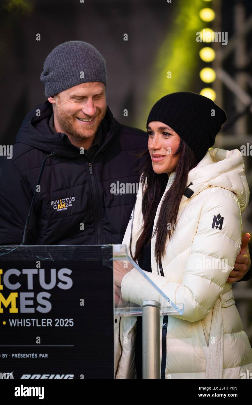 The Duke and Duchess of Sussex at the Whistler Welcome Celebration at ...