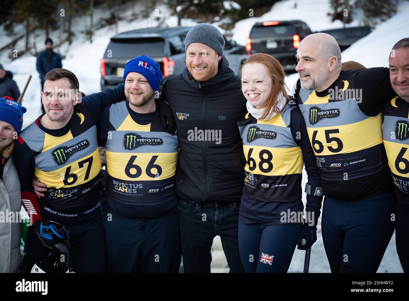The Duke of Sussex with competitors at the Hillcrest Recreation Centre ...