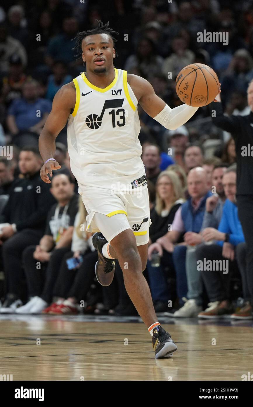 Utah Jazz guard Isaiah Collier (13) during the first half of an NBA ...