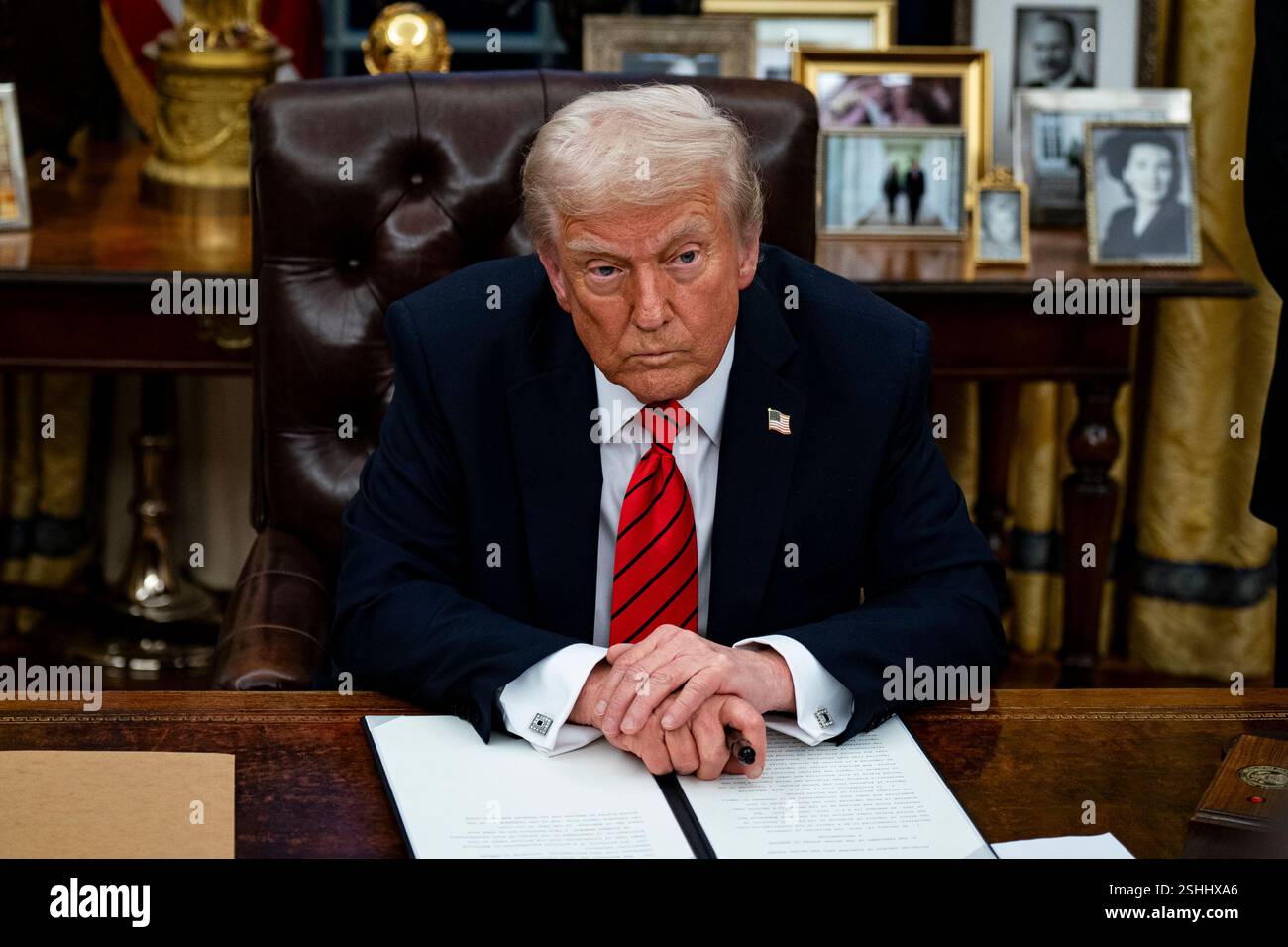 Washington DC, USA. 10th Feb, 2025. US President Donald Trump during an ...
