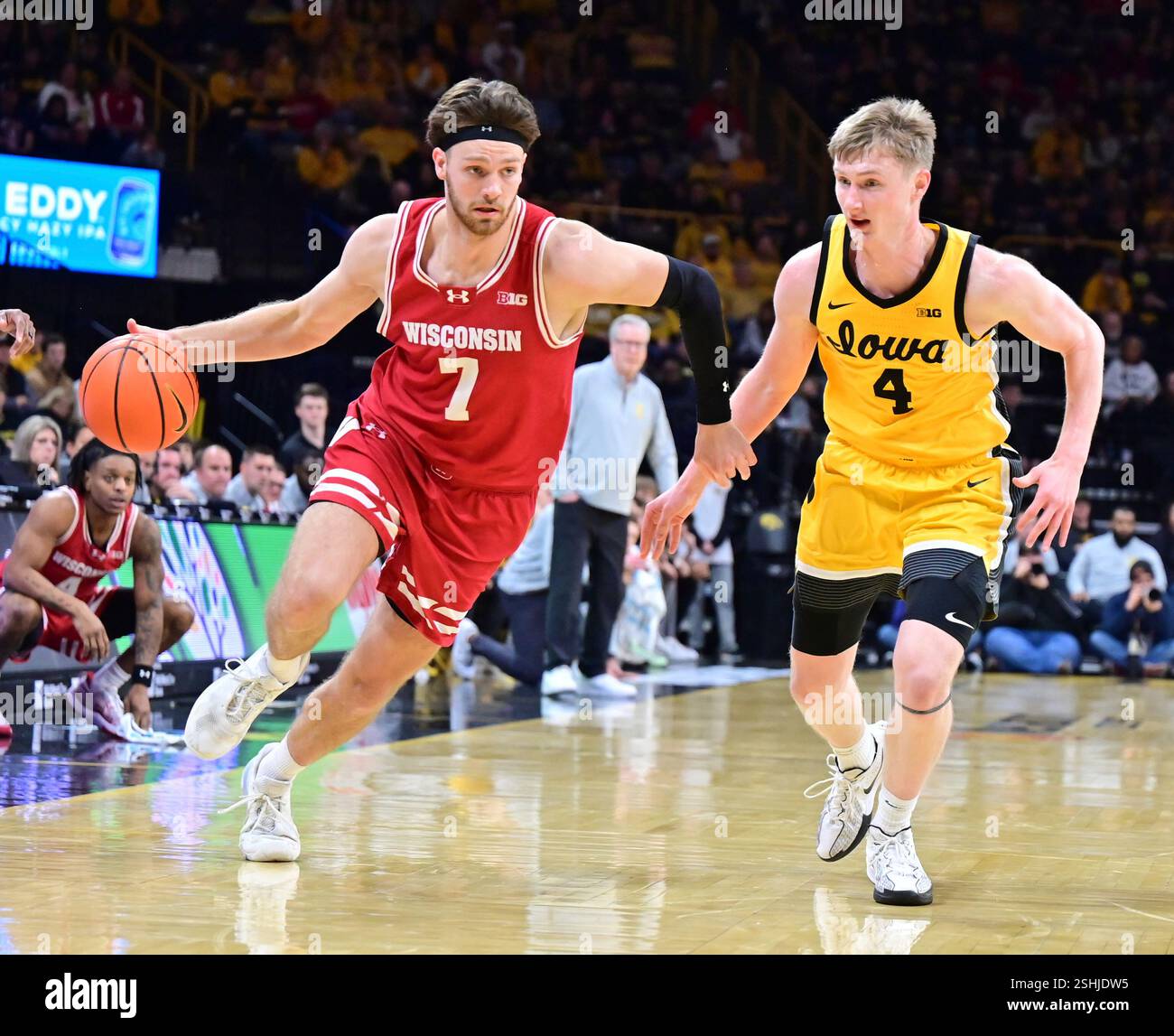 IOWA CITY, IA - FEBRUARY 08 - Wisconsin forward Carter Gilmore (7 ...
