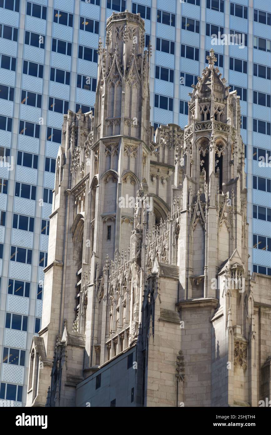A Detail of the dornate gothic tower of St Thomas church in Fifth ...