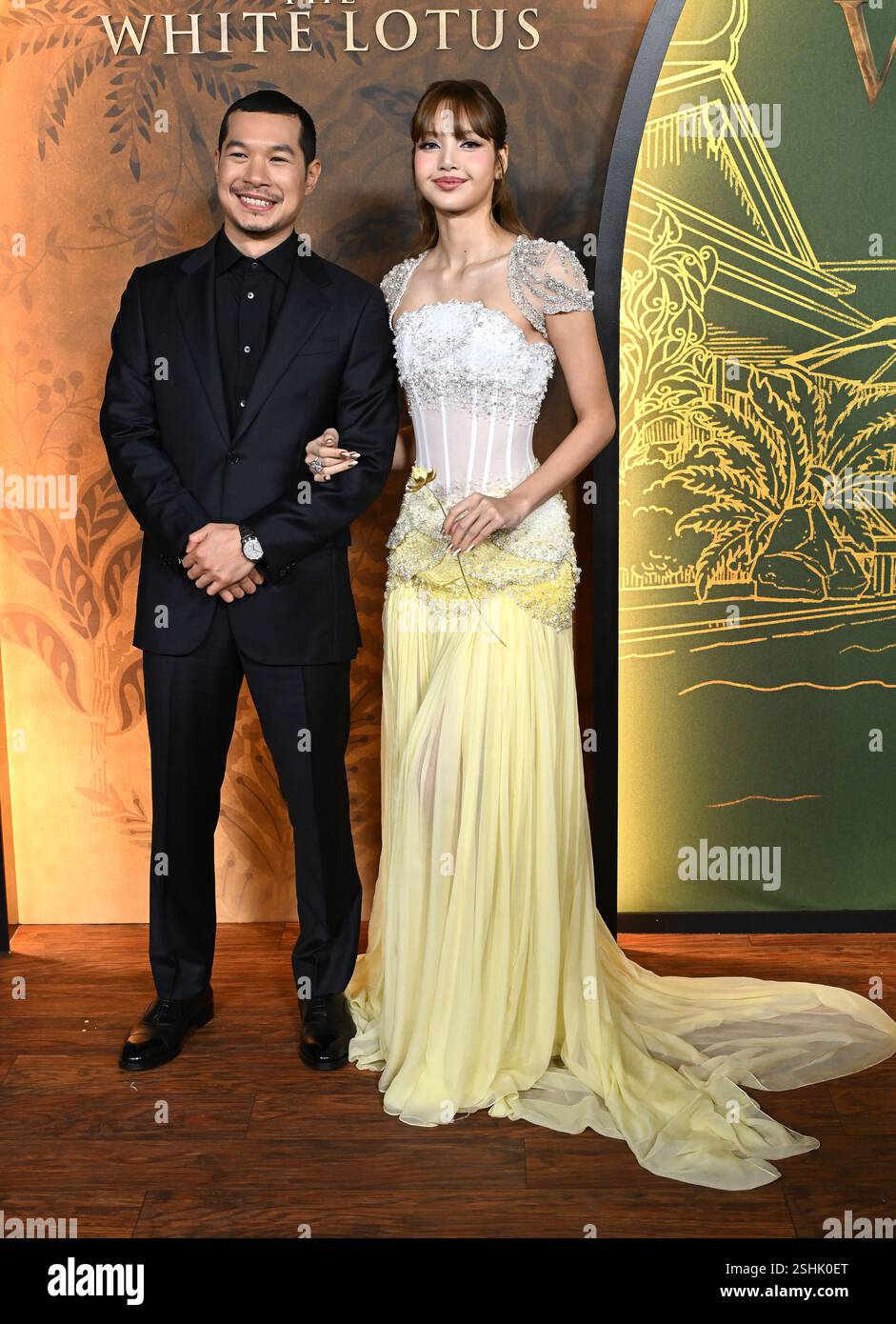 Los Angeles, USA. 10th Feb, 2025. Tayme Thapthimthong and Lisa Manobal ...