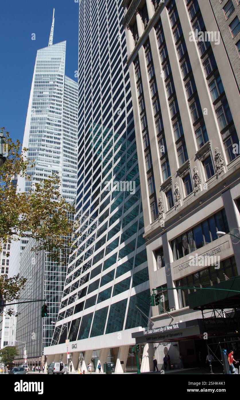 The WR Grace building and Bank of America in Bryant Park, Midtown ...