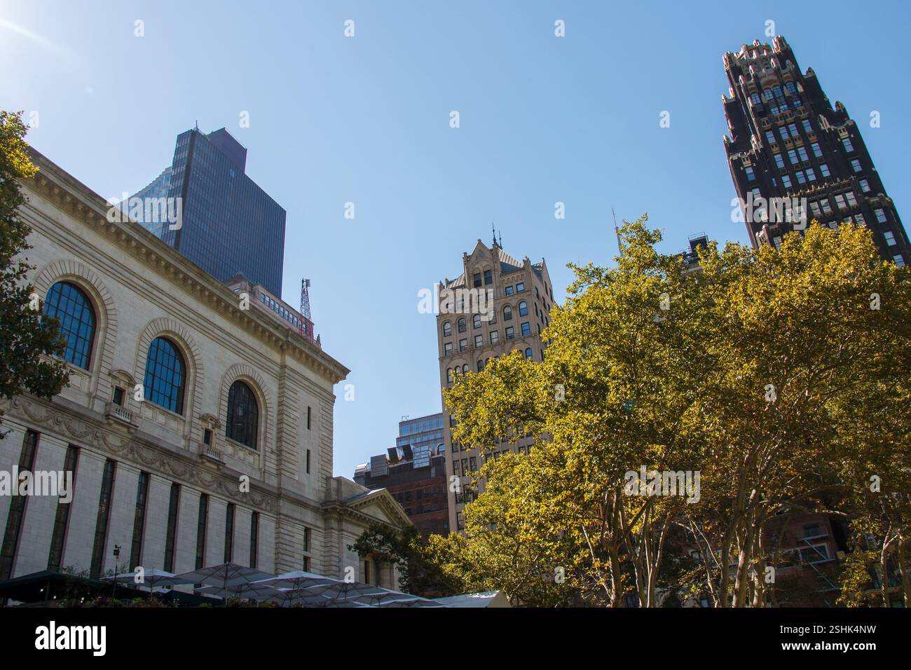 The Public Library and the American Radiator building in Midtown ...