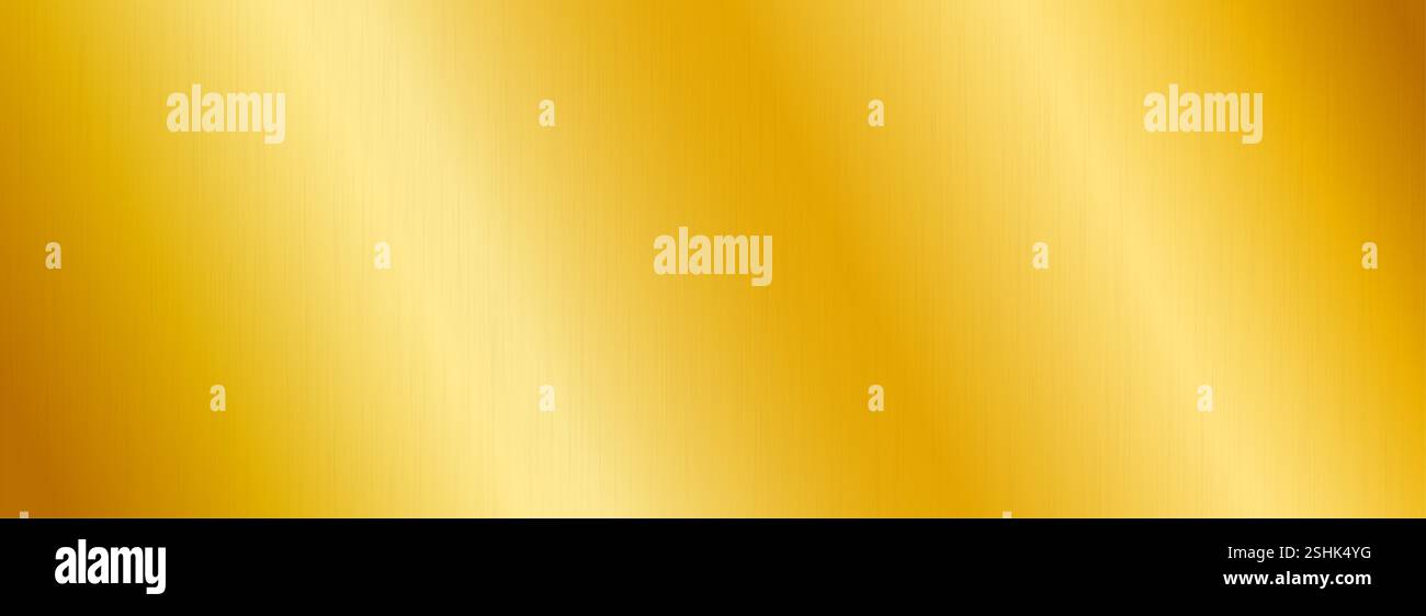 Golden metallic gradient texture. Gold metal foil background. Wide ...