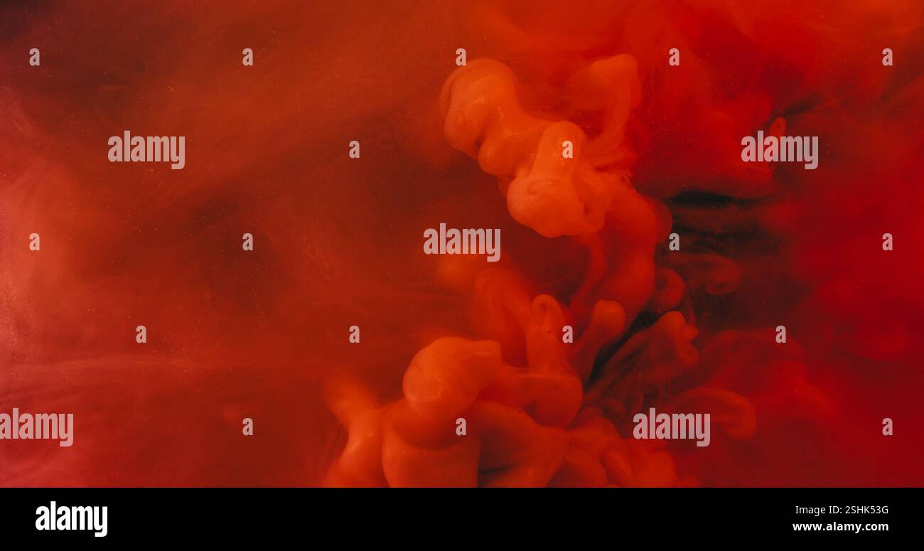 Bright fume. Dye spread. Watercolor blob drop ink mix spill in color ...