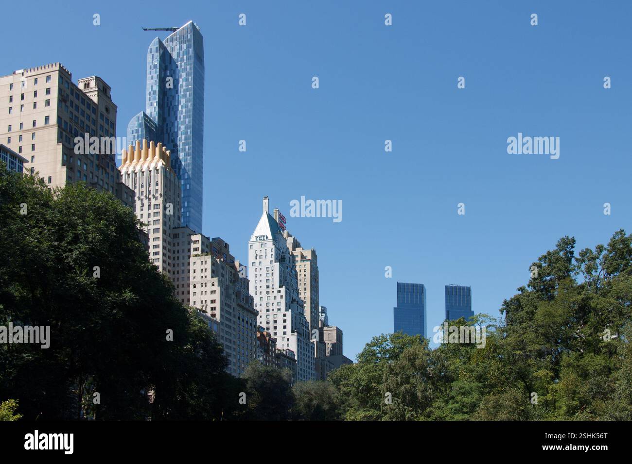 The Time Warner center towers, One 57, Trump parc and the west 59th ...