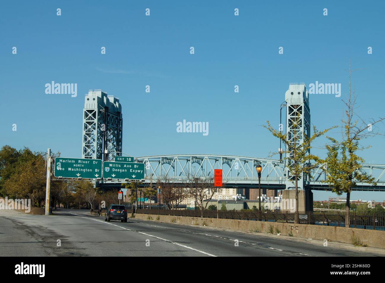 The Robert F. Kennedy Bridge over Harlem river connecting Manhattan ...
