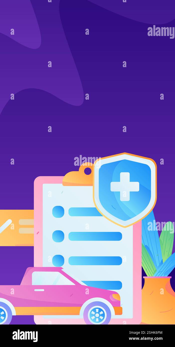 Buy insurance for car flat character vector concept operation ...