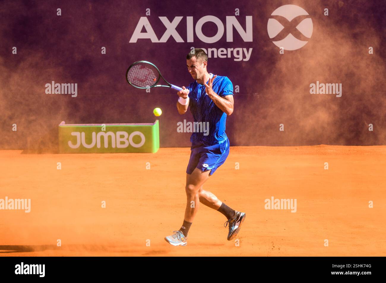 Buenos Aires (10th Feb 2025). Laslo Djere (Serbia) wins in the first round of the Argentina Open ...