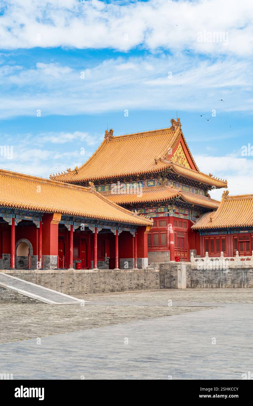 Ancient traditional architecture of Forbidden City in Beijing, China ...