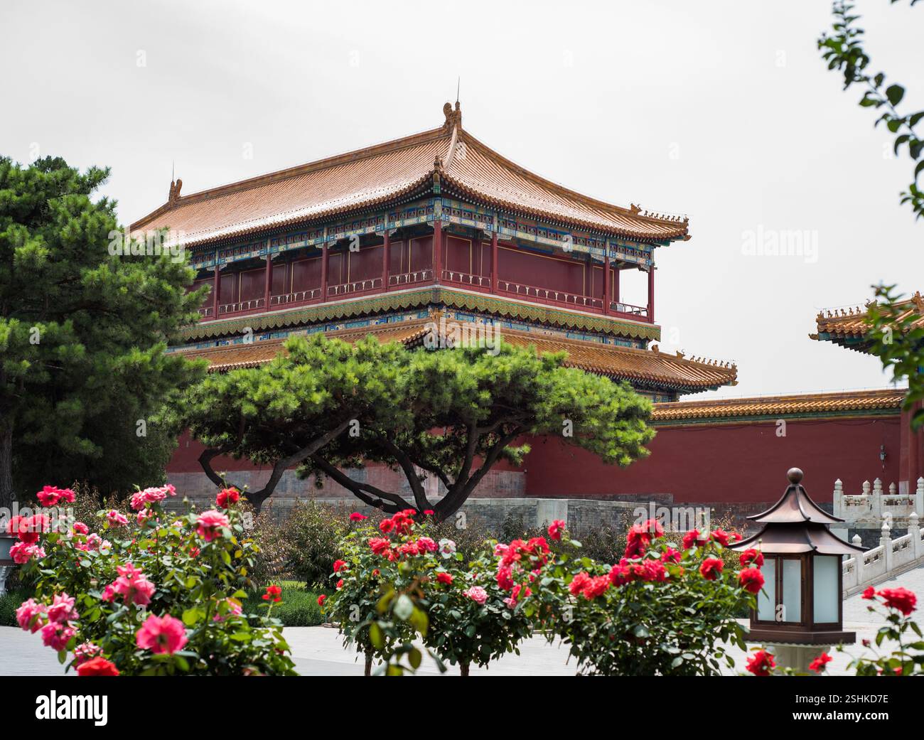 The ancient palace buildings of the Forbidden City are hidden among the ...