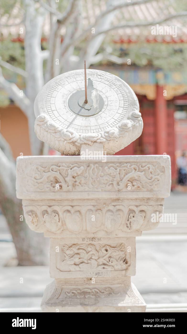 Sundial, an ancient time measurement tool in the Forbidden City in the ...