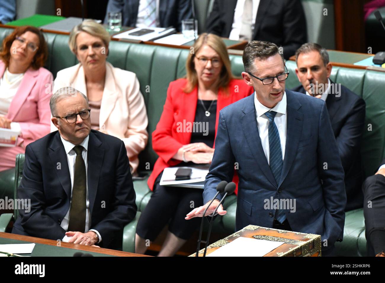 Canberra, Australia. 11th Feb, 2025. Assistant Treasurer Stephen Jones ...