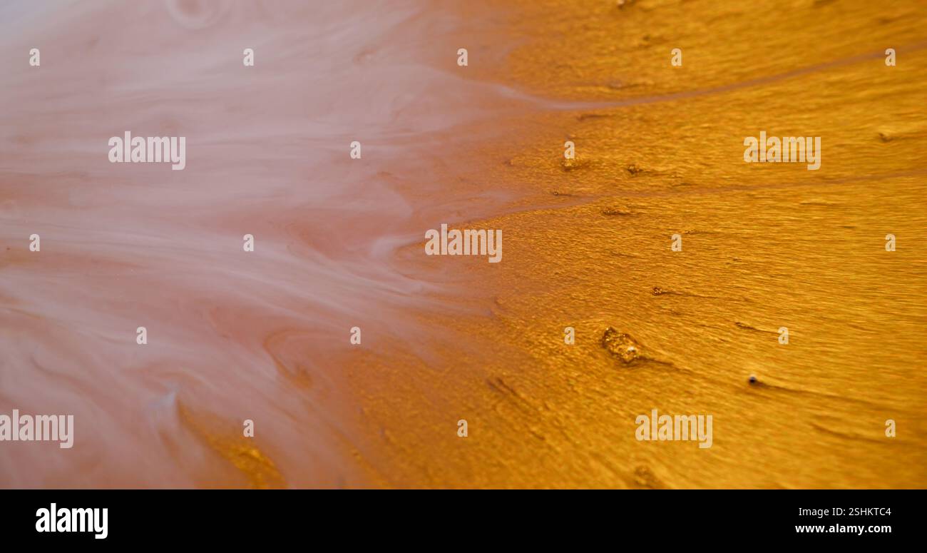 Glitter blob. Paint burst. Shiny golden precious sparkling liquid ...