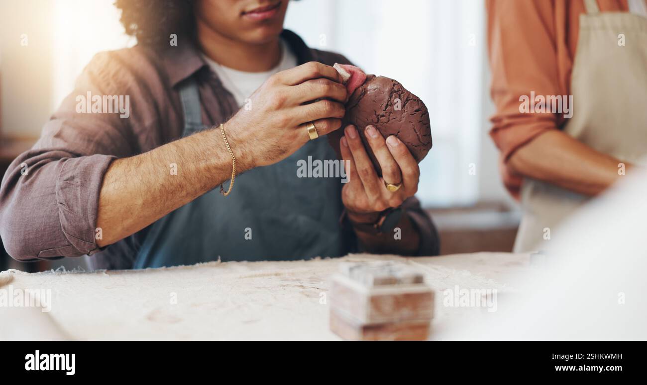 Hands, class and tools for smooth pottery, clay and process for ...