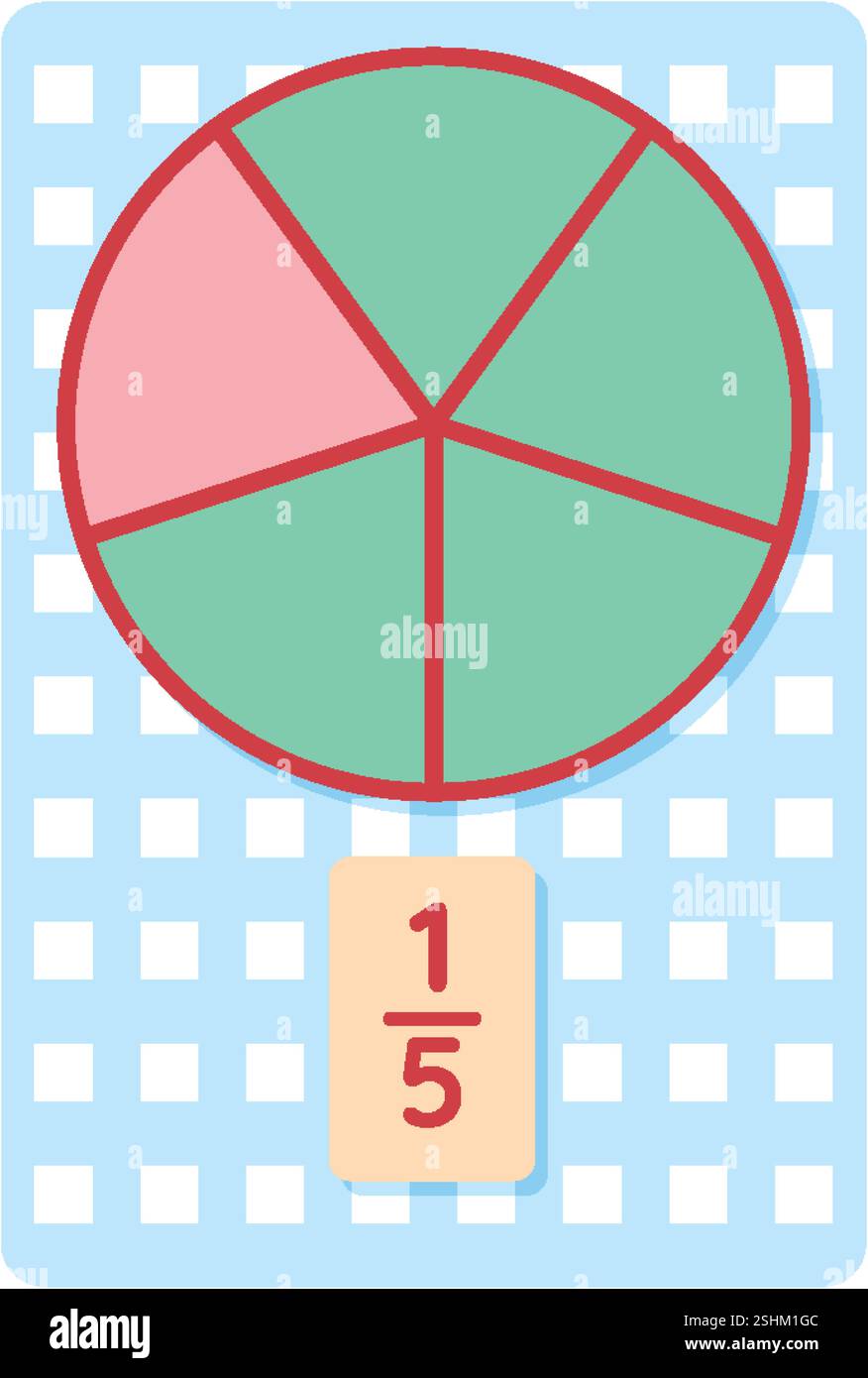 Colorful pie chart illustrating fraction concepts Stock Vector Image ...