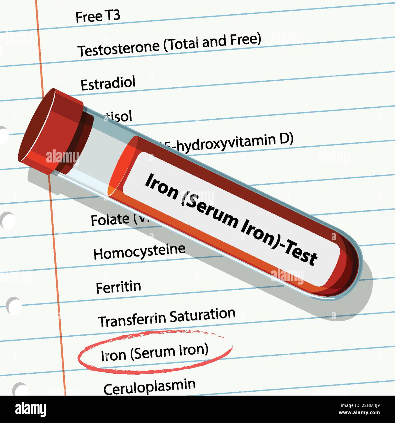 Illustration of a blood test for serum iron Stock Vector Image & Art ...
