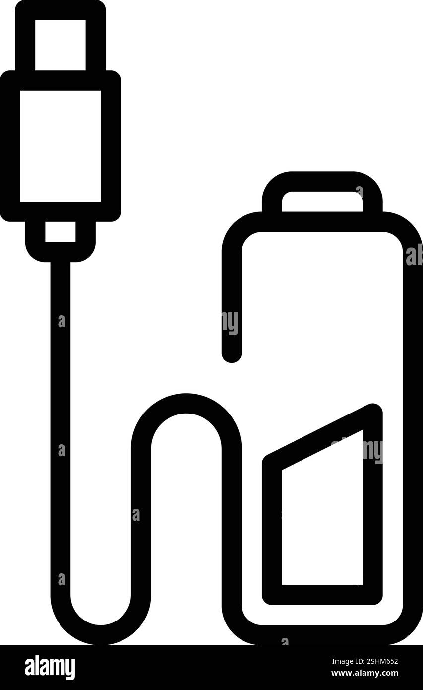 Usb charging plug vector Black and White Stock Photos & Images - Alamy