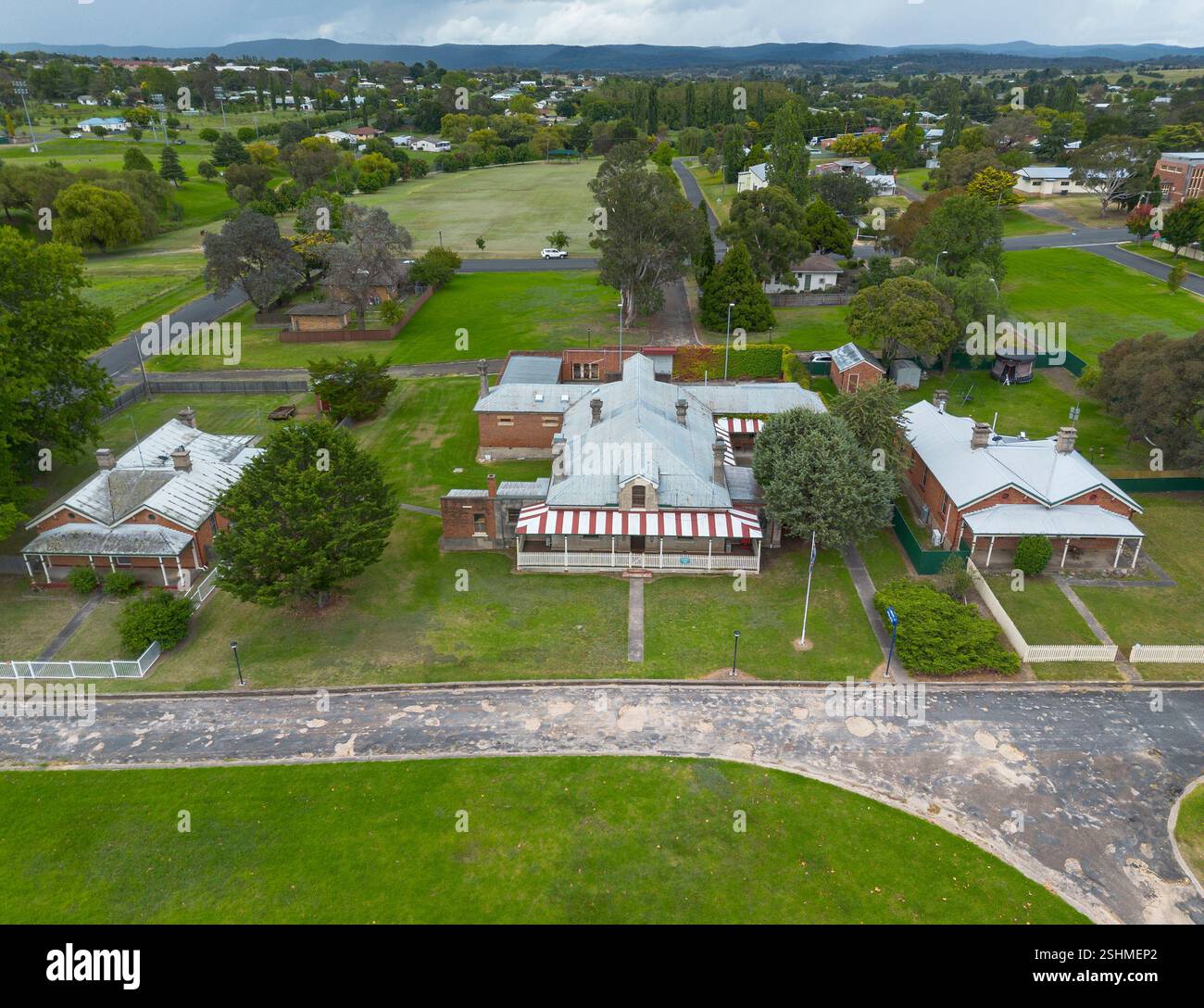 Overhead view of Tenterfield, New South Wales, Australia showing the ...