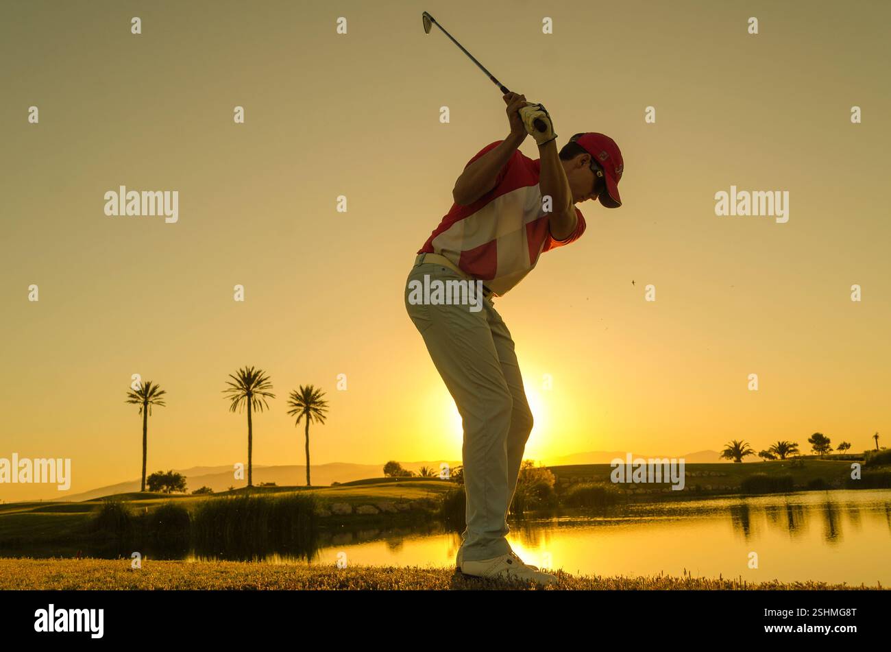 Golf scene at El Toyo Golf Course, Almeria, Andalusia, Spain Stock ...