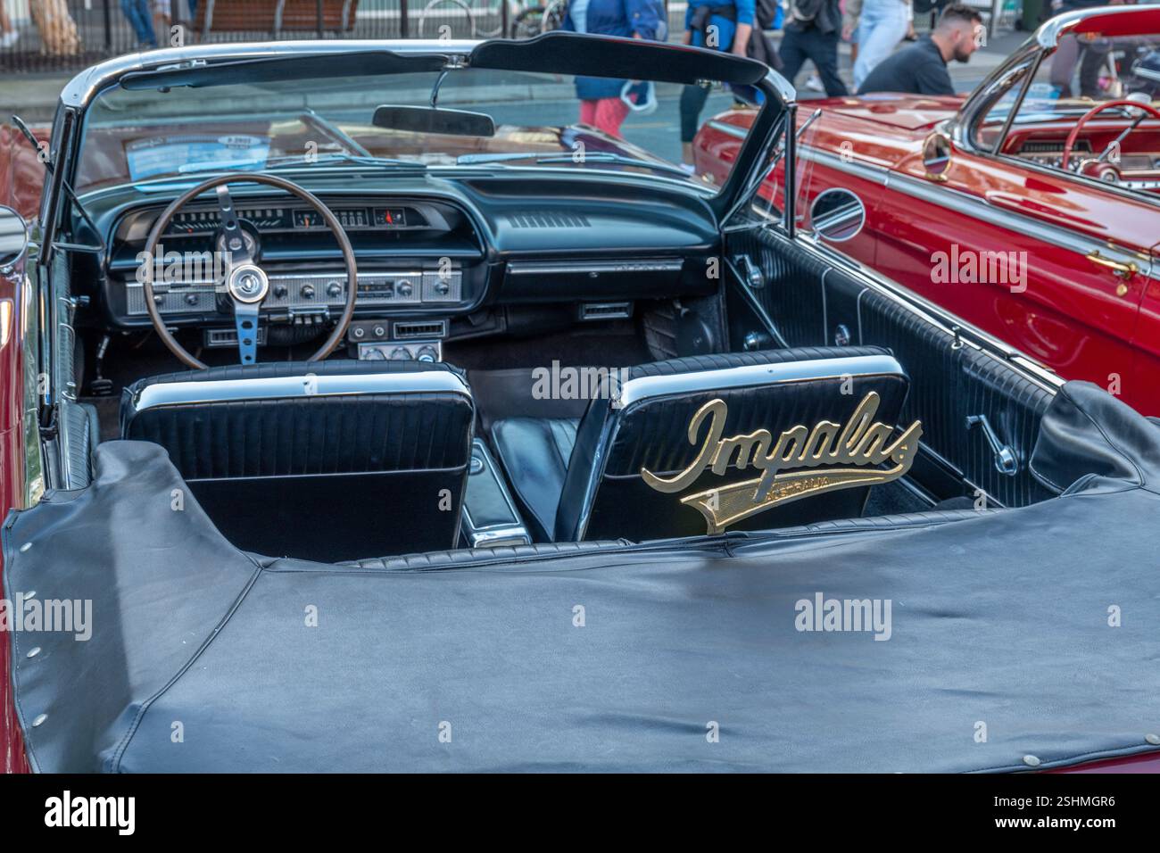 Red Chevrolet Impala convertible at the Cooly Rocks On festival at ...