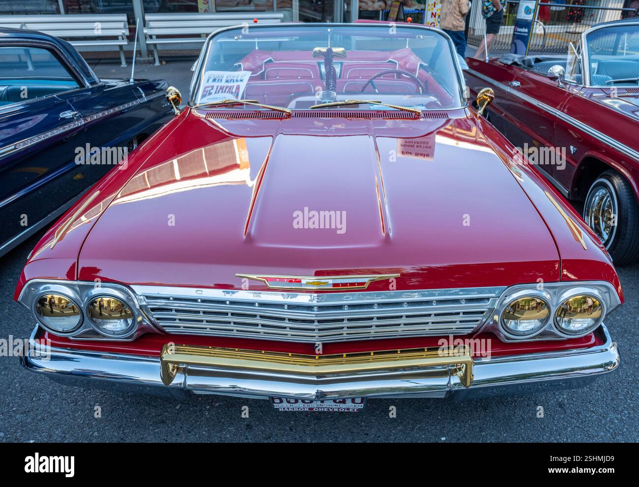 Red Chevrolet Impala convertible at the Cooly Rocks On festival at ...