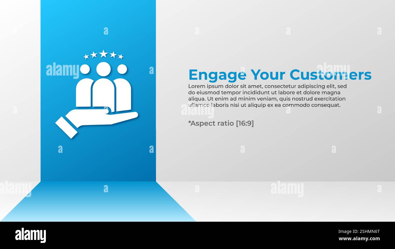 Customer Engagement Business Presentation Template Stock Vector Image ...