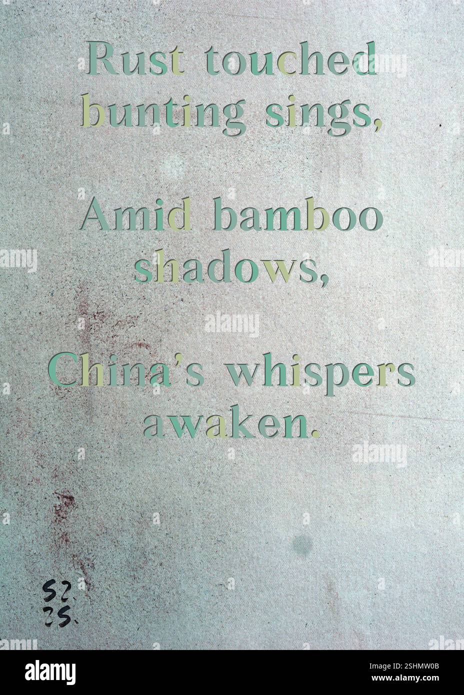 Rust touched bunting sings, Amid bamboo shadows, China's whispers ...