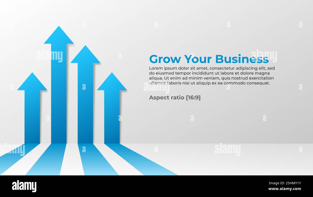 Startup Growth Business Presentation Background Stock Vector Image ...