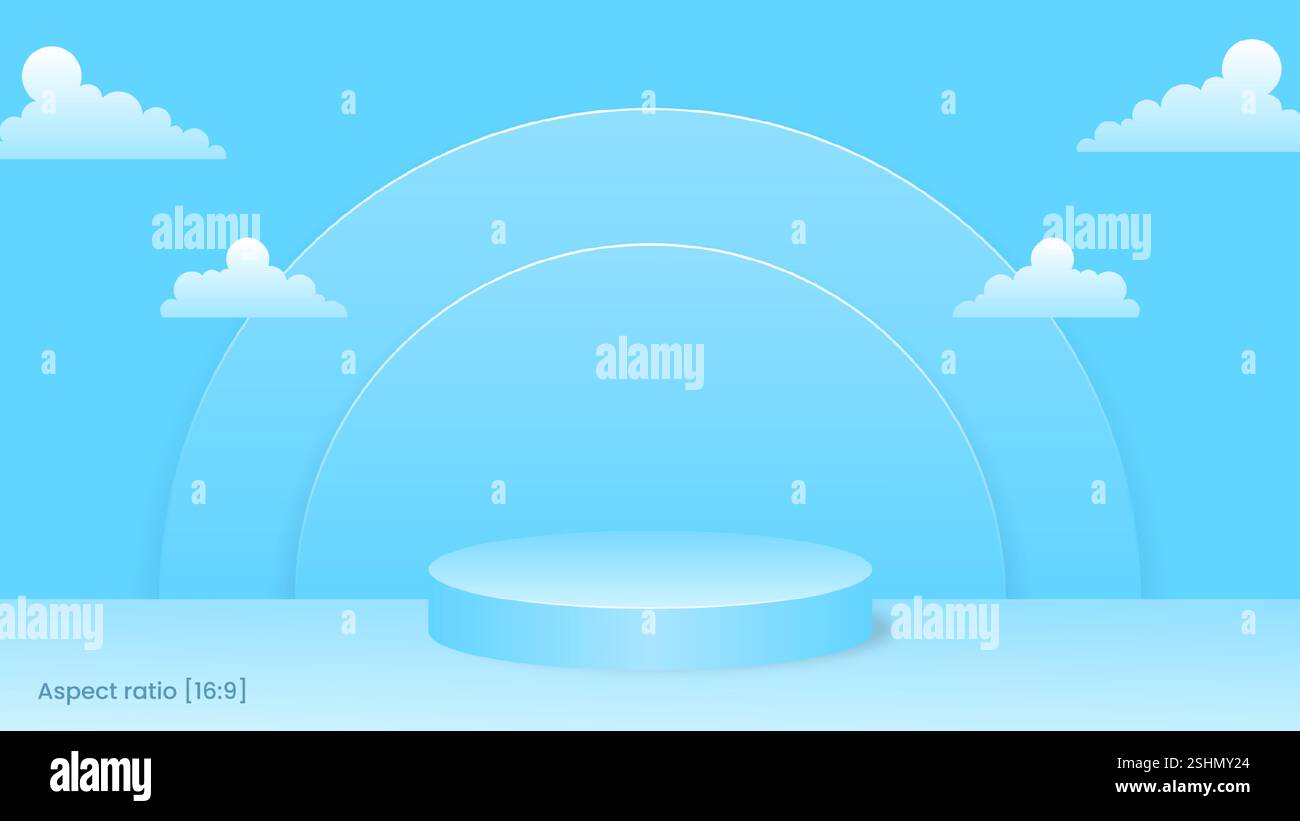 Blue podium for product showcase Stock Vector Image & Art - Alamy