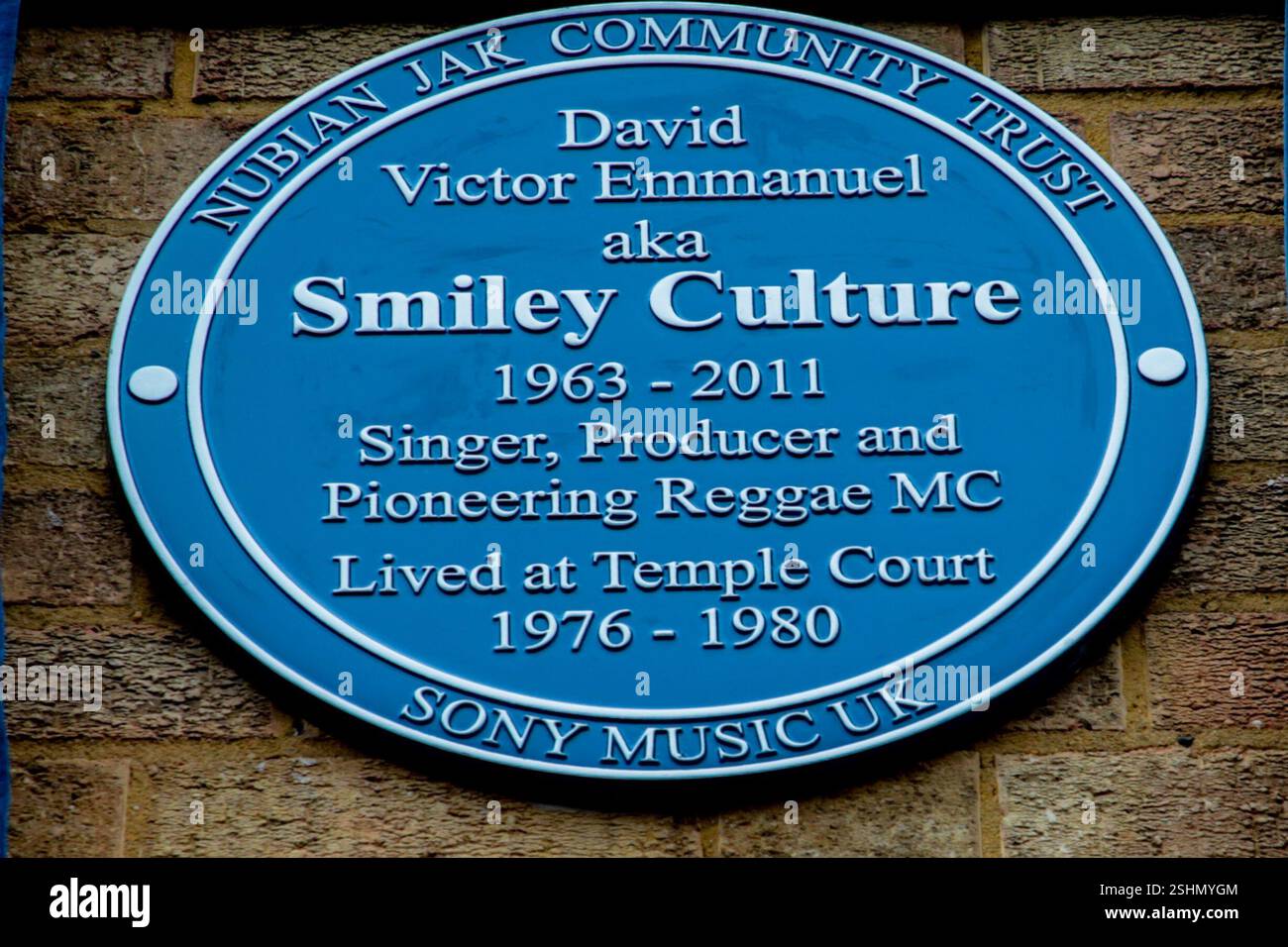 London, UK. 10th Feb, 2025. A blue plaque for smiley culture is being ...