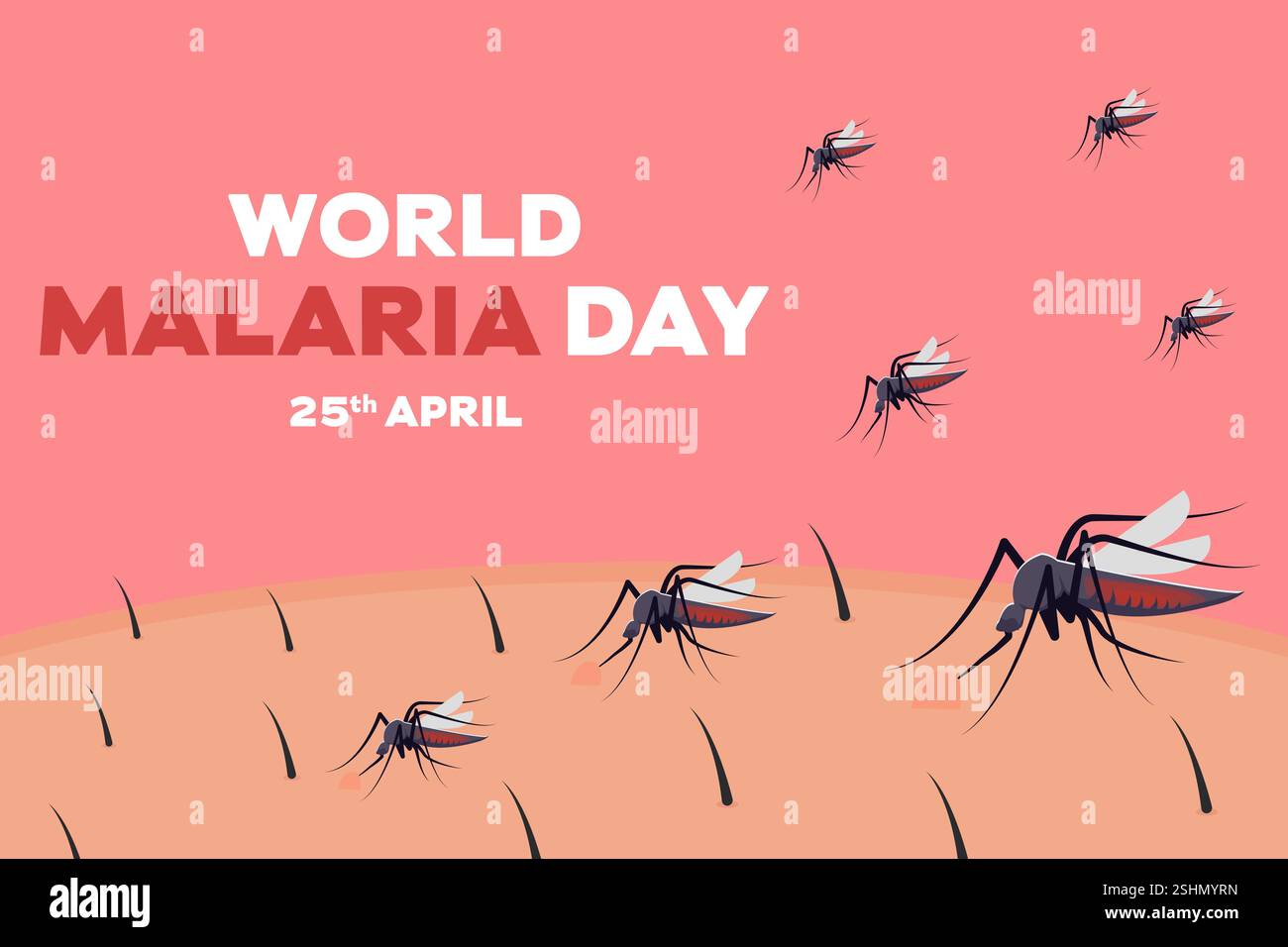 world malaria day background illustration in flat design Stock Vector ...