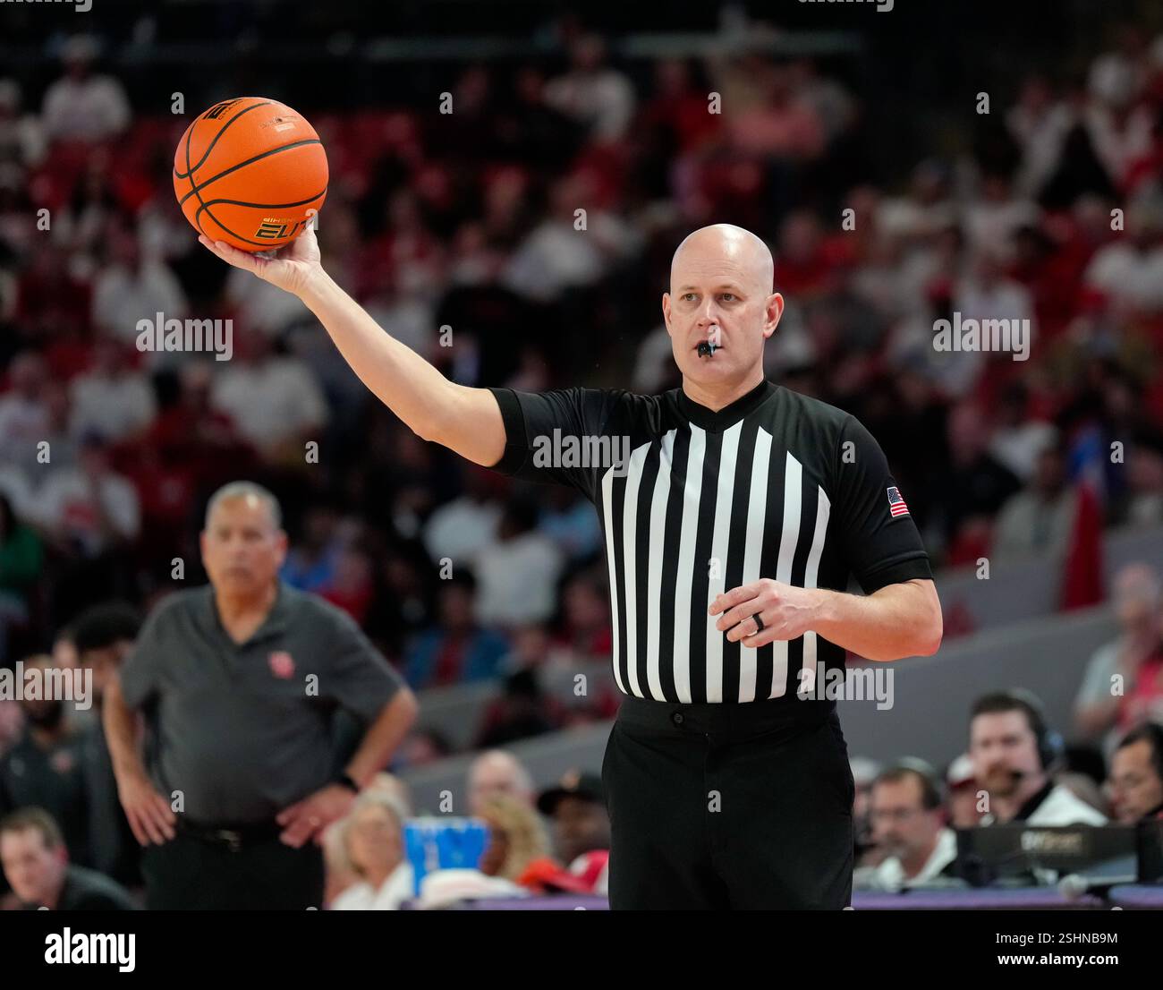 Houston, Texas, USA. 10th Feb, 2025. Referee KIPP KISSINGER during a ...