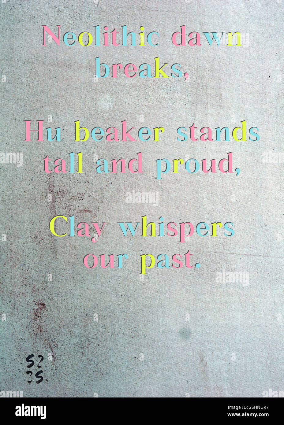 Neolithic dawn breaks, Hu beaker stands tall and proud, Clay whispers ...