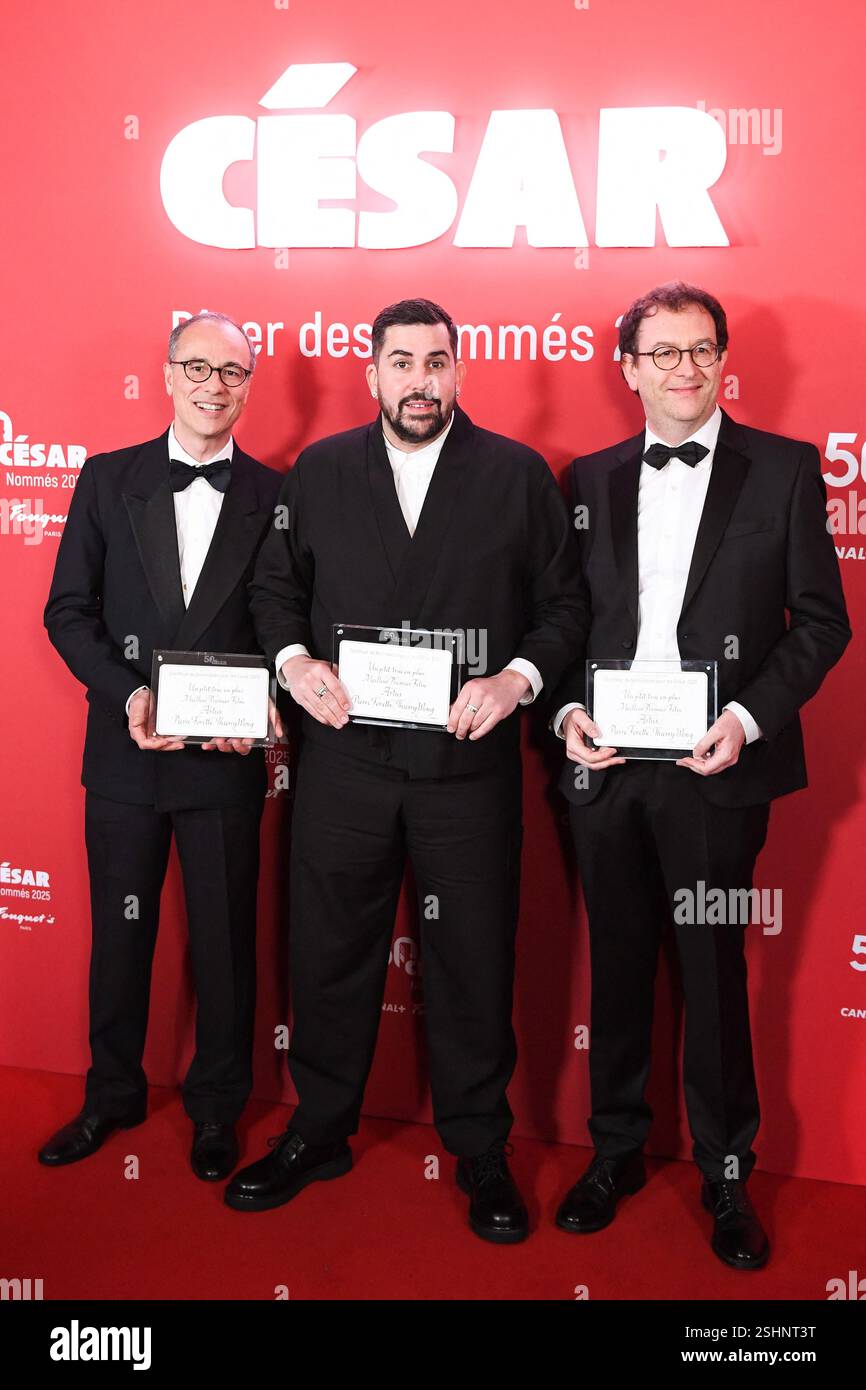 Paris, France. 10th Feb, 2025. Thierry Wong, Artus and Pierre Forette ...