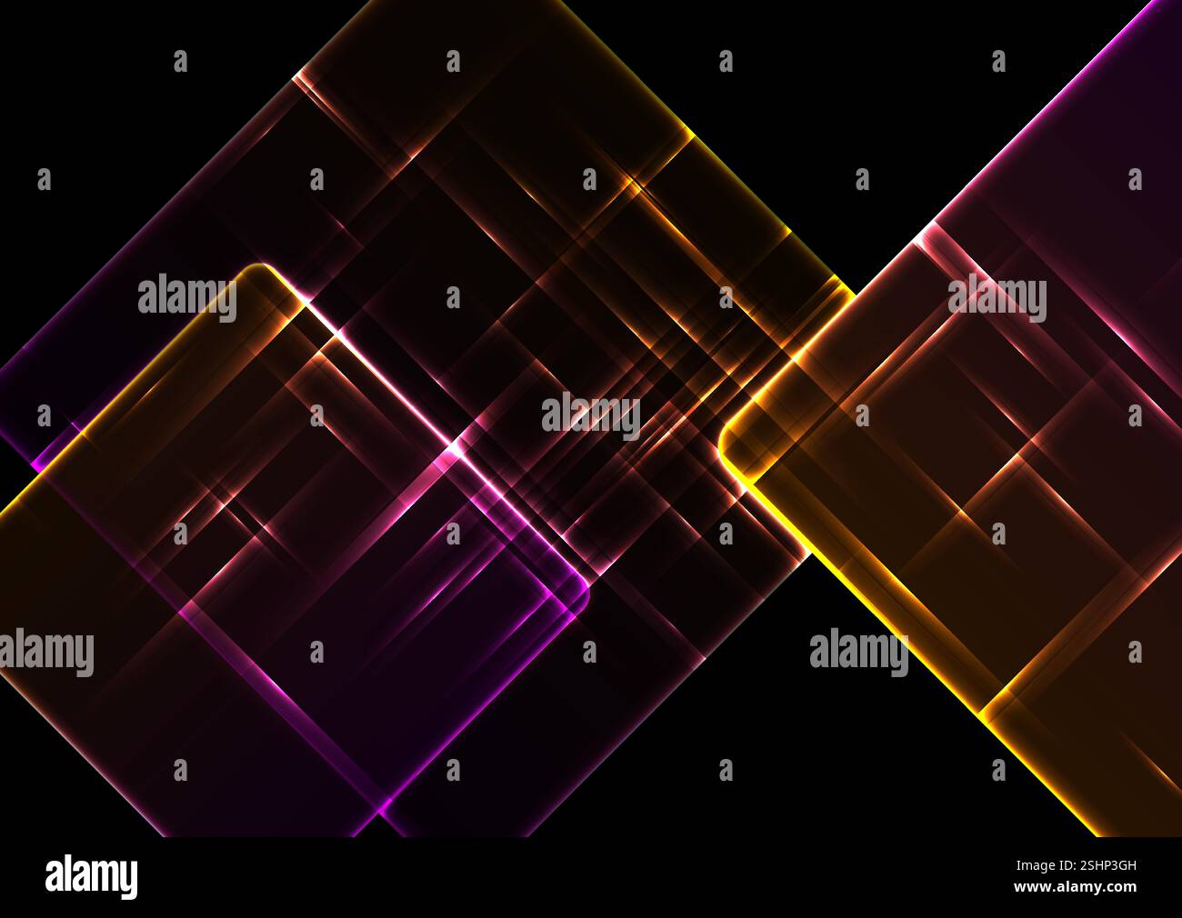 Abstract geometric pattern glowing neon Stock Vector Images - Alamy