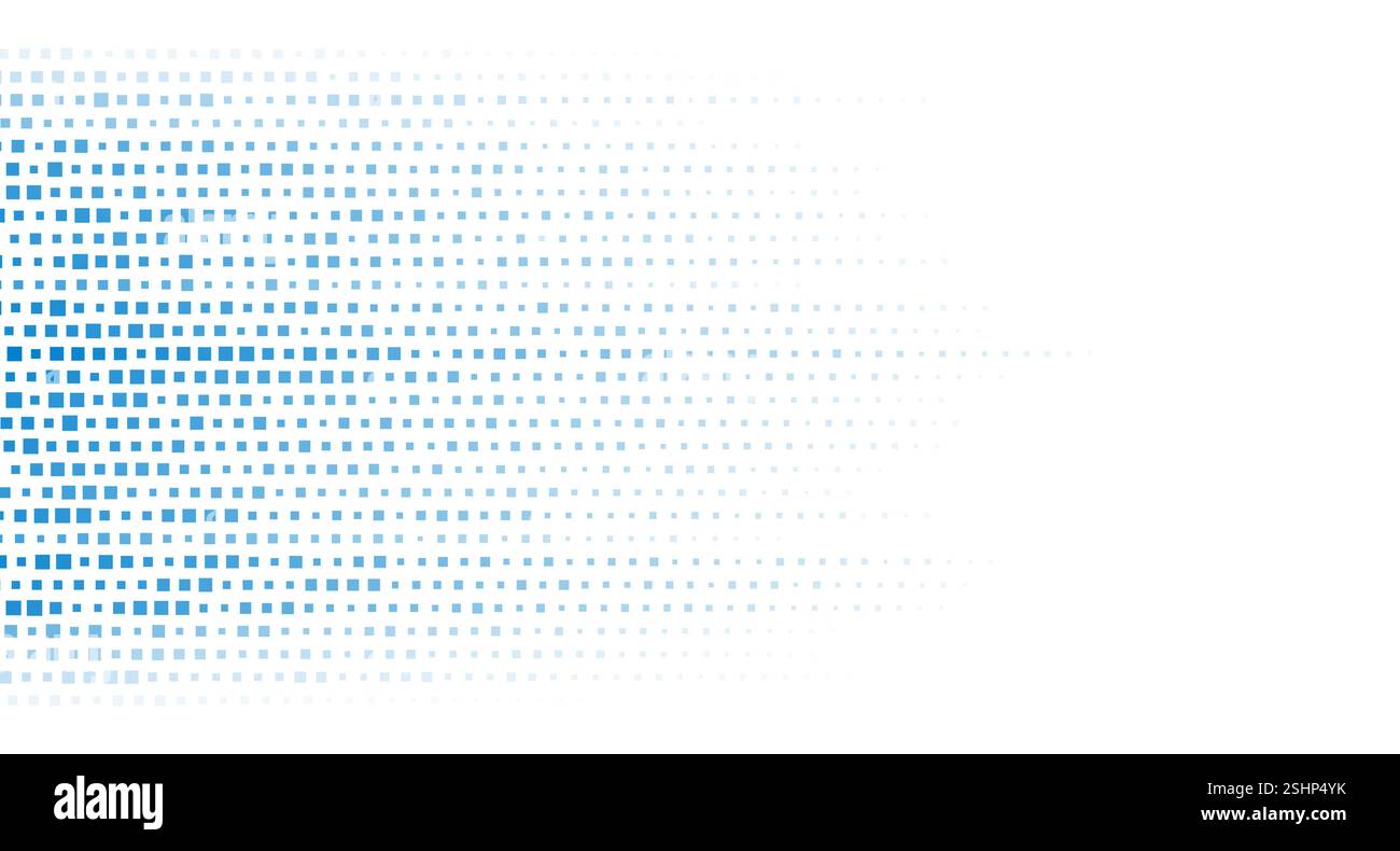 Bright blue small square dots abstract hi-tech background. Vector ...