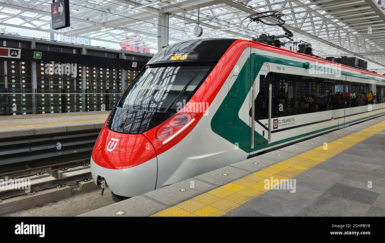 Mexico City, Mexico - Jan 8 2025: Insurgente Train is an interurban ...