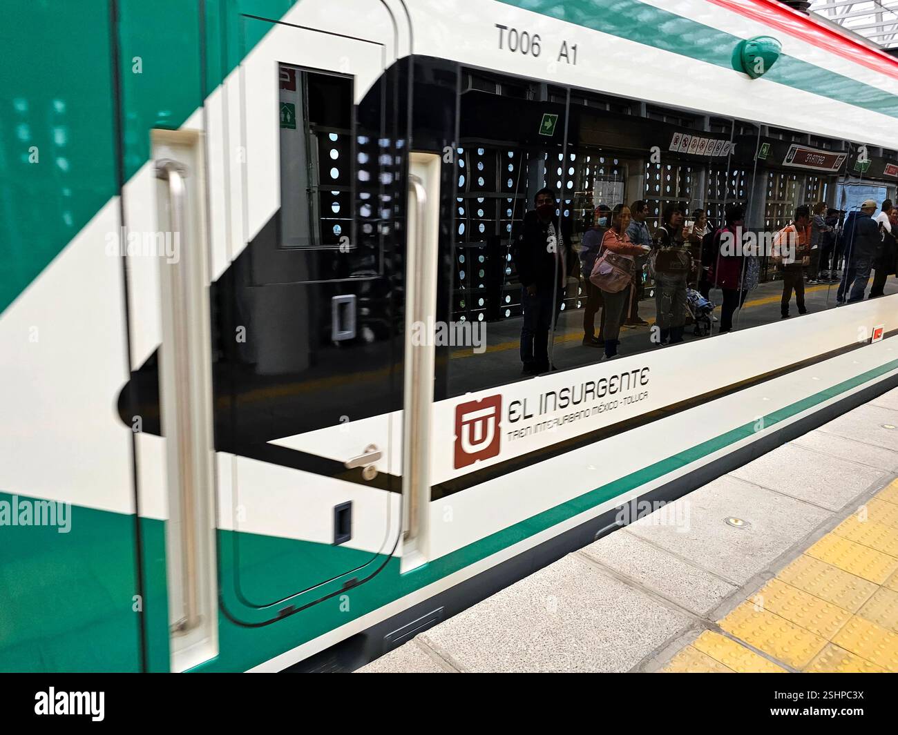 Mexico City, Mexico - Jan 8 2025: Insurgente Train is an interurban ...