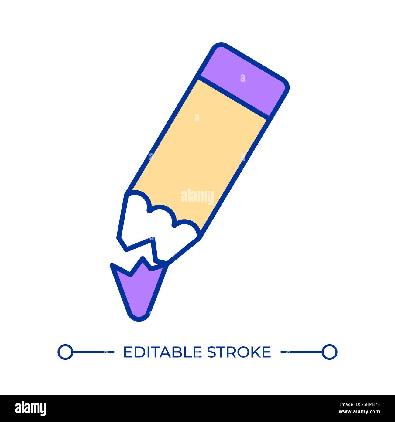 Broken pencil lead RGB color icon Stock Vector Image & Art - Alamy