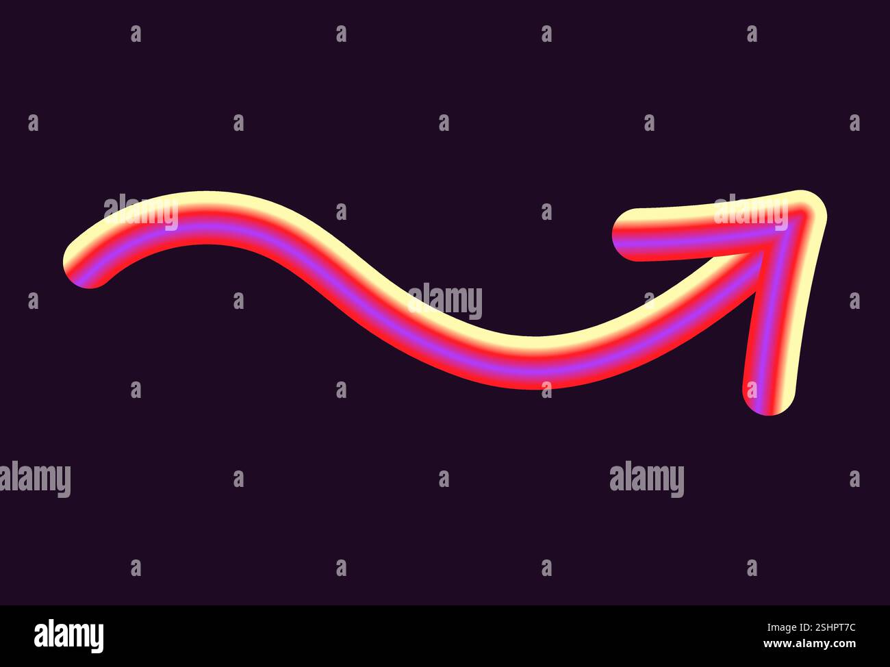 vibrant neon vector design featuring arrows in various shapes and ...